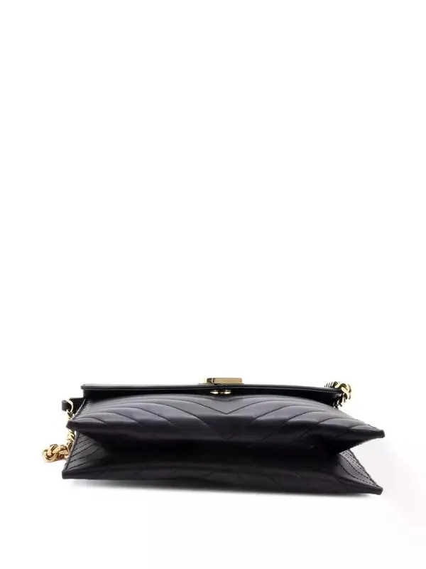 Saint Laurent Classic Monogram Envelope Chain Bag Matelasse Chevron Leather Medium Shoulder Bag