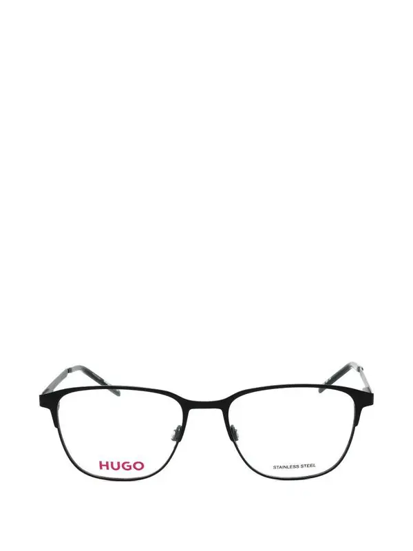 Hugo Rectangle-frame Glasses - Black