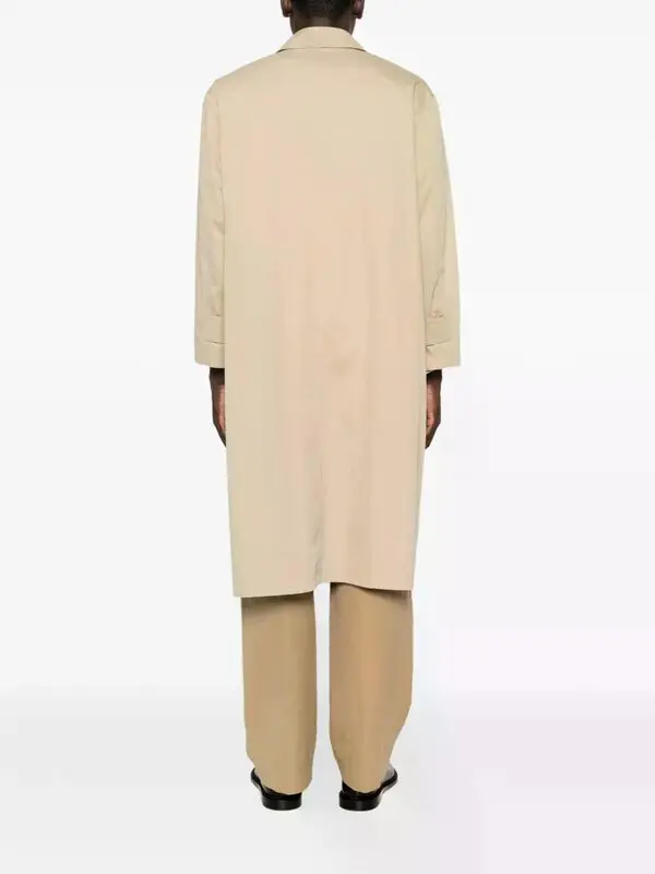 DUNST Single-breasted Spread-collar Trench Coat
