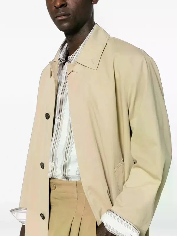 DUNST Single-breasted Spread-collar Trench Coat