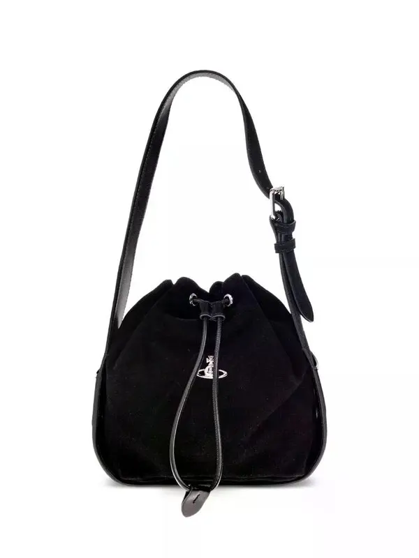 VIVIENNE WESTWOOD Stacey Leather-trim Bucket Bag - Black