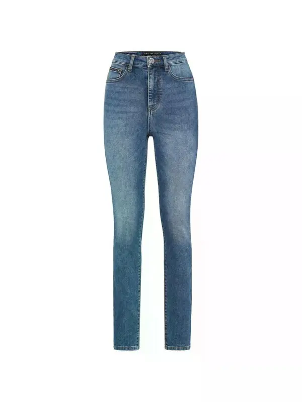 Philipp Plein High-waisted Logo-patch Jeans