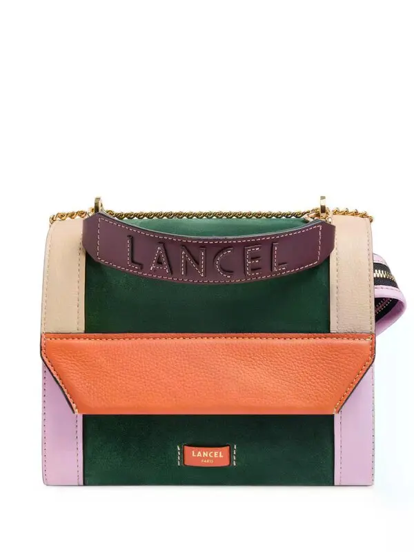 LANCEL Ninon Colour-block Leather Shoulder Bag - Green