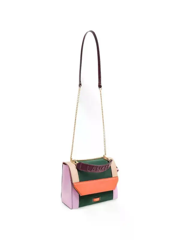 LANCEL Ninon Colour-block Leather Shoulder Bag - Green