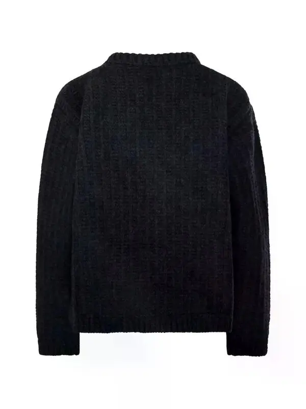 THE EROSE Quarter-zip Waffle-knit Sweater
