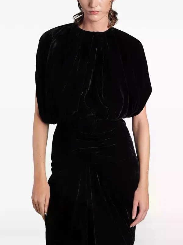 Rick Owens Ruched Velvet Dress