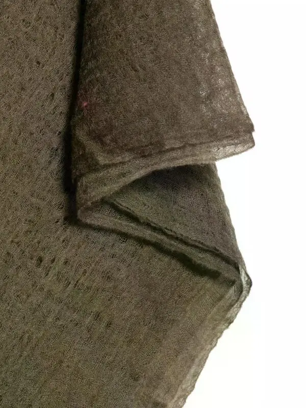 MOULETA Frayed-edges Scarf - Green