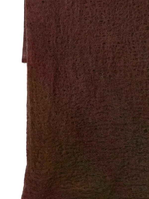 MOULETA Frayed-edges Scarf - Brown
