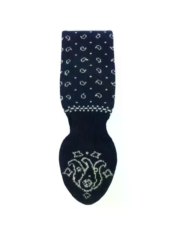 Guest In Residence Intarsia-knit Bandana Scarf - Blue
