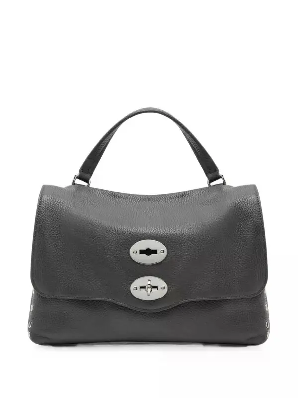 ZANELLATO Postina Studded Leather Shoulder Bag - Grey