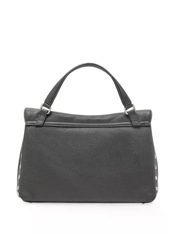 ZANELLATO Postina Studded Leather Shoulder Bag - Grey