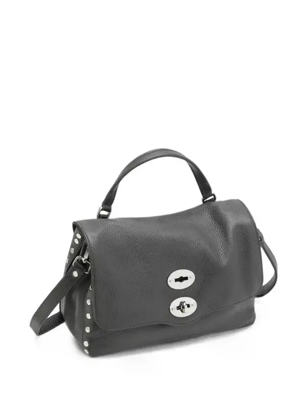 ZANELLATO Postina Studded Leather Shoulder Bag - Grey