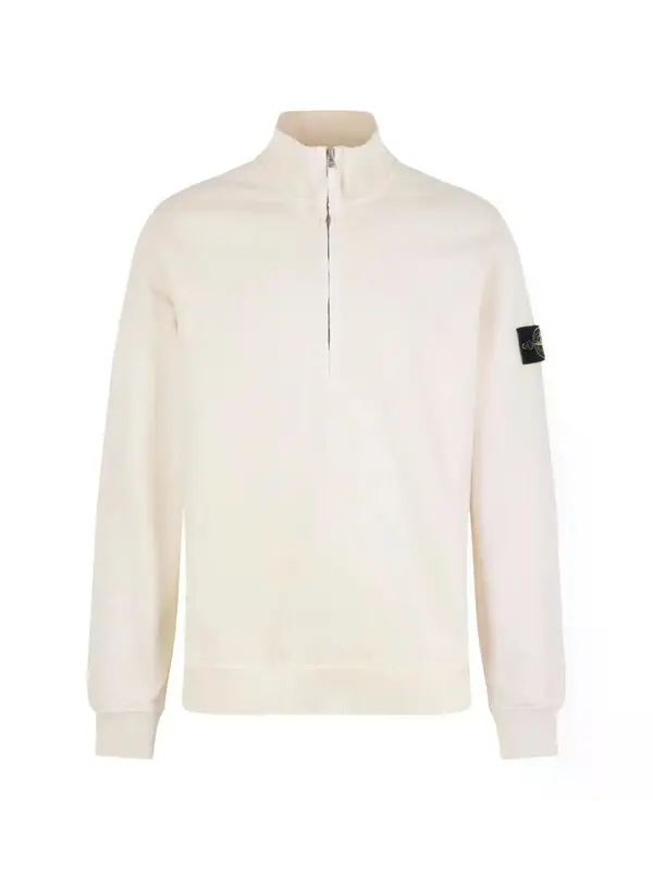 Stone Island 6100068 Brushed Organic Cotton Fleece Sweatshirt - Neutrals