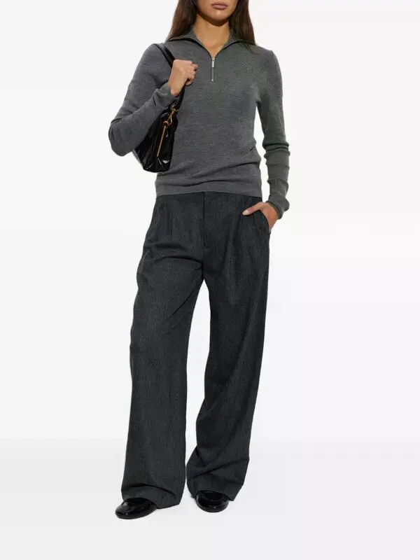 GESTUZ Gzrosalie Quarter-zip Wool Sweater