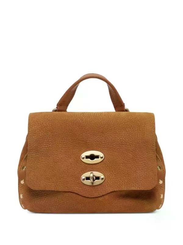 ZANELLATO Postina Stud-embellished Shoulder Bag - Brown