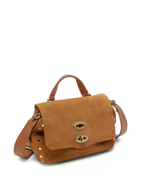 ZANELLATO Postina Stud-embellished Shoulder Bag - Brown