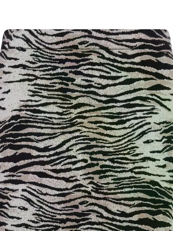 Rixo Tiger-print Wool Short Skirt