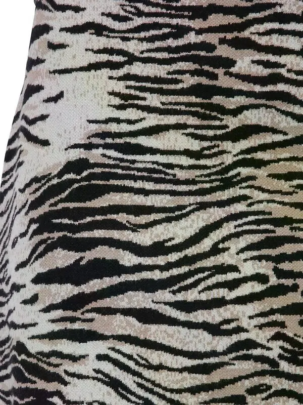 Rixo Tiger-print Wool Short Skirt