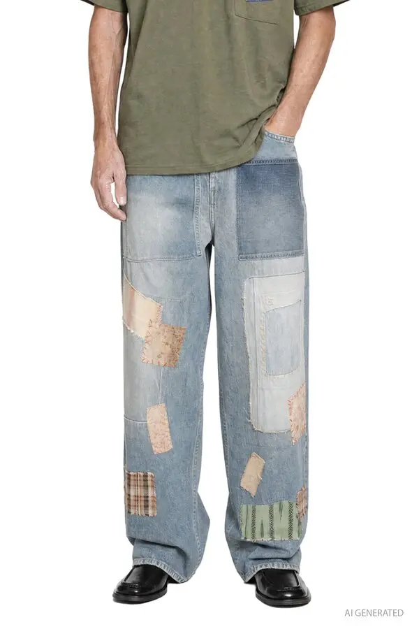 Kapital 14oz Denim 5p Baggy Pants - Blue