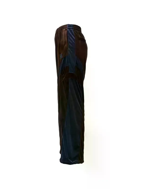 BREATH Logo-embroidered Velour Track Pants