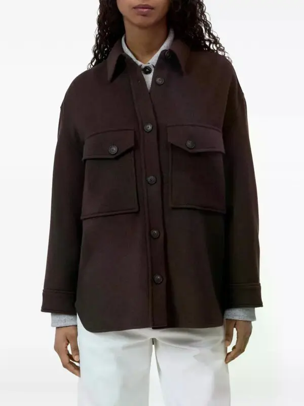 Closed Spread-collar Oversized Jacket