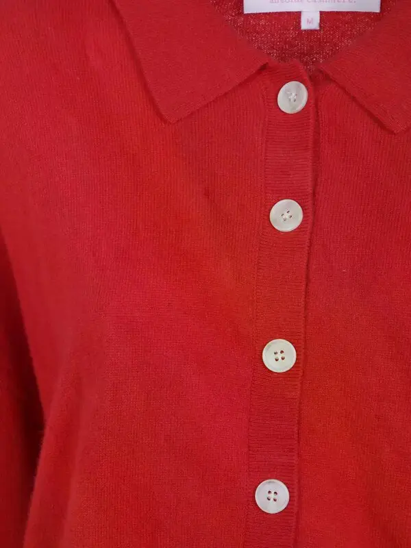 ABSOLUT CASHMERE Button-down Polo Cardigan