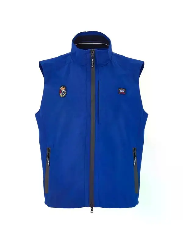 Paul & Shark Logo-patch Gilet - Blue