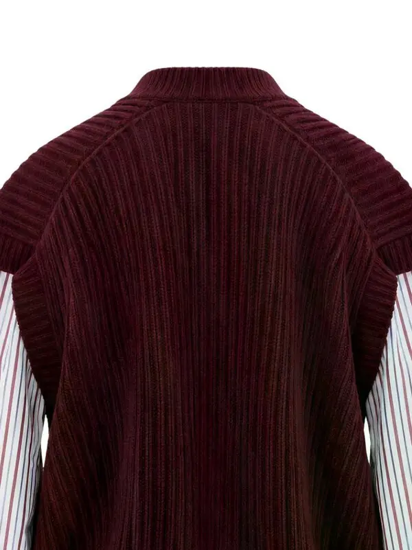 SOLOTRE Distressed Layered-effect Cardigan
