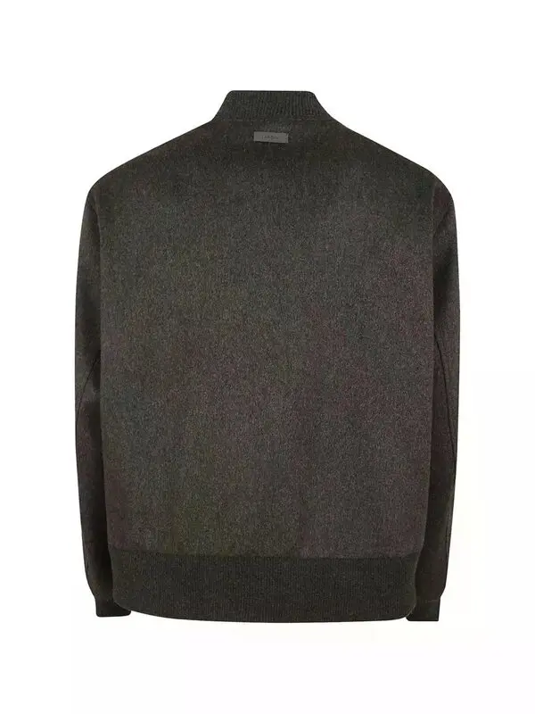 LARDINI Ribbed-trim Zip-up Bomber Jacket