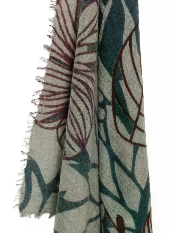 MOULETA Floral-print Frayed Scarf