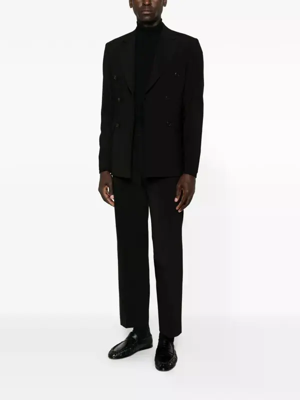 AMARANTO Double-breasted Peak-lapel Blazer