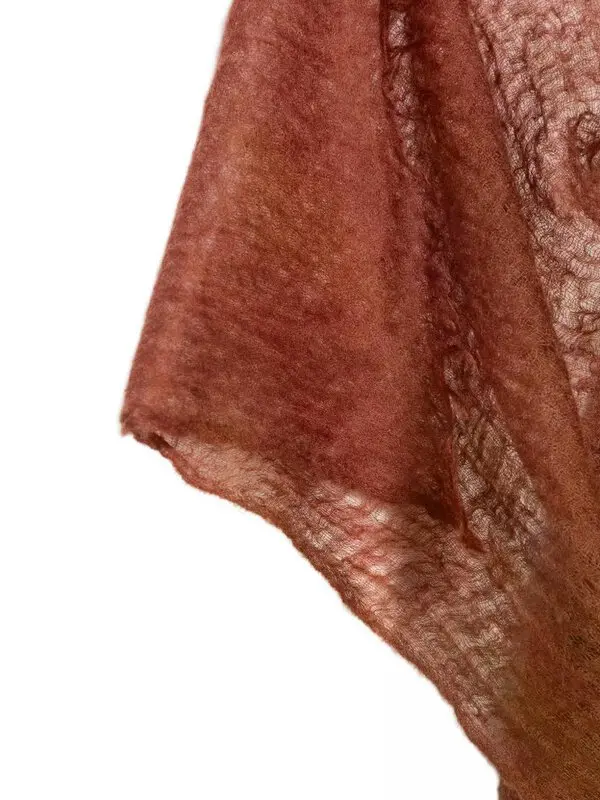 MOULETA Frayed-edges Scarf - Brown