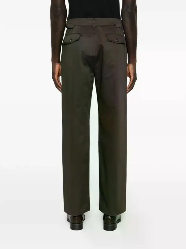 AMARANTO Flap-pocket Straight-leg Trousers