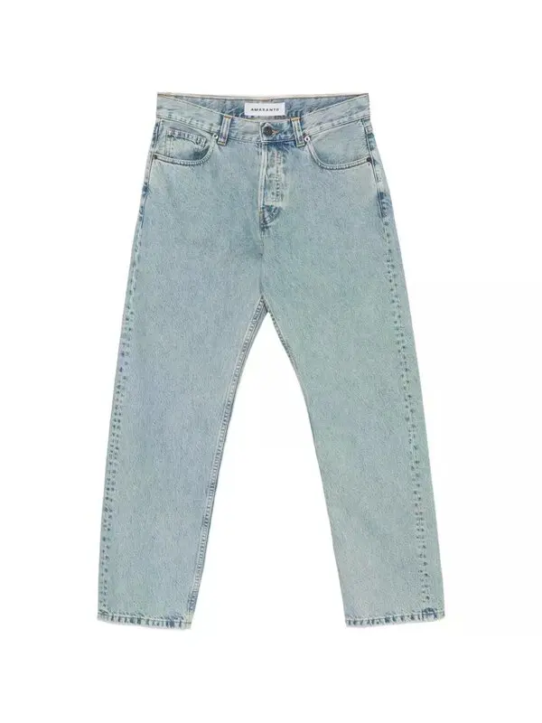AMARANTO Faded Straight-leg Jeans