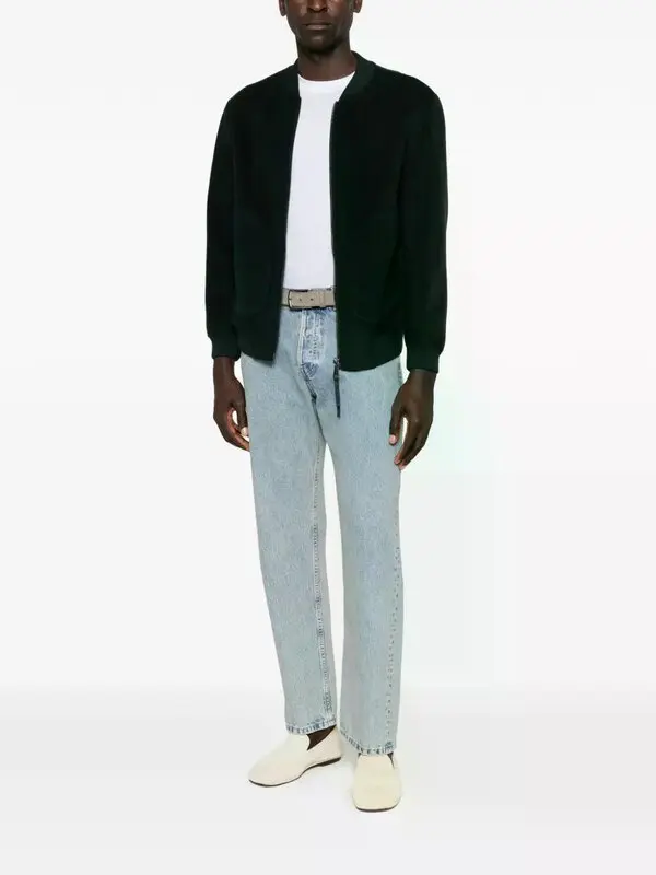 AMARANTO Faded Straight-leg Jeans