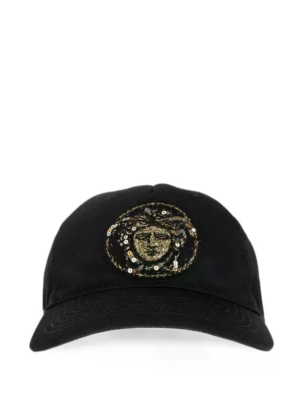 Versace Embroidered Cotton Baseball Cap