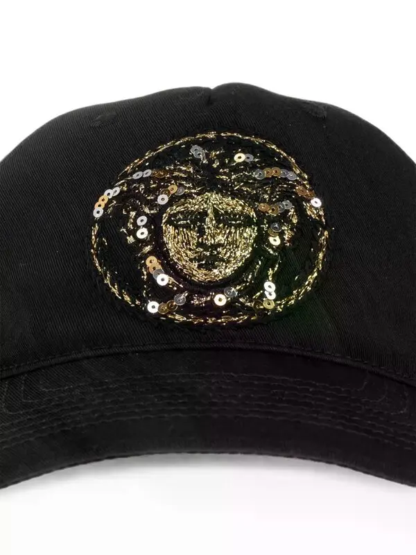 Versace Embroidered Cotton Baseball Cap