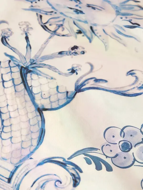 Scotch & Soda X Royal Delft Graphic-print Wide-leg Trousers