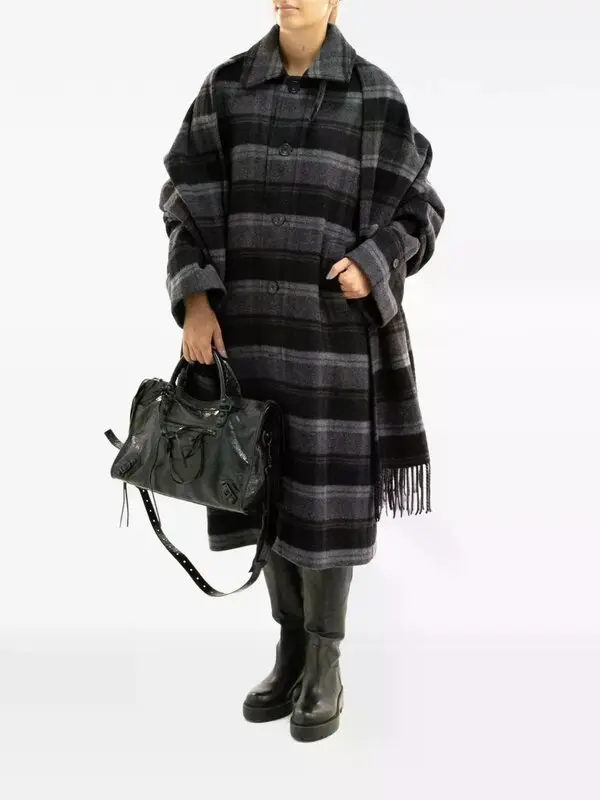 Polo Ralph Lauren Check-pattern Scarf-detail Coat