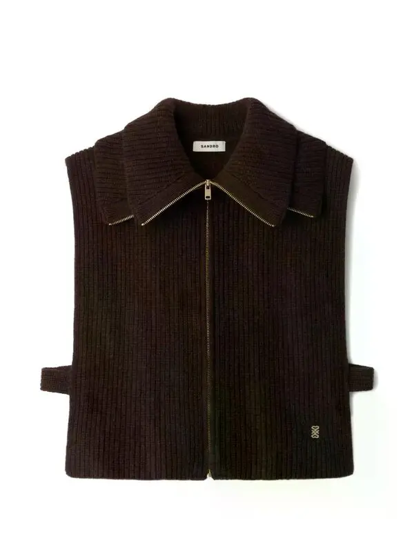 Sandro Zipped Trucker Collar