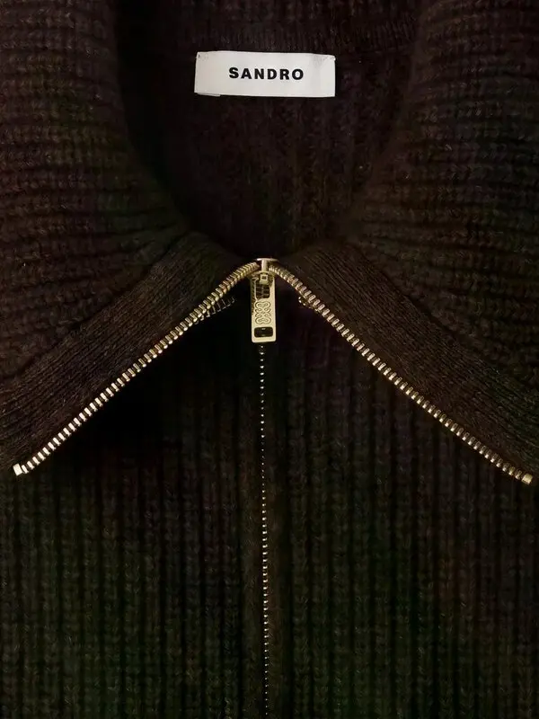 Sandro Zipped Trucker Collar