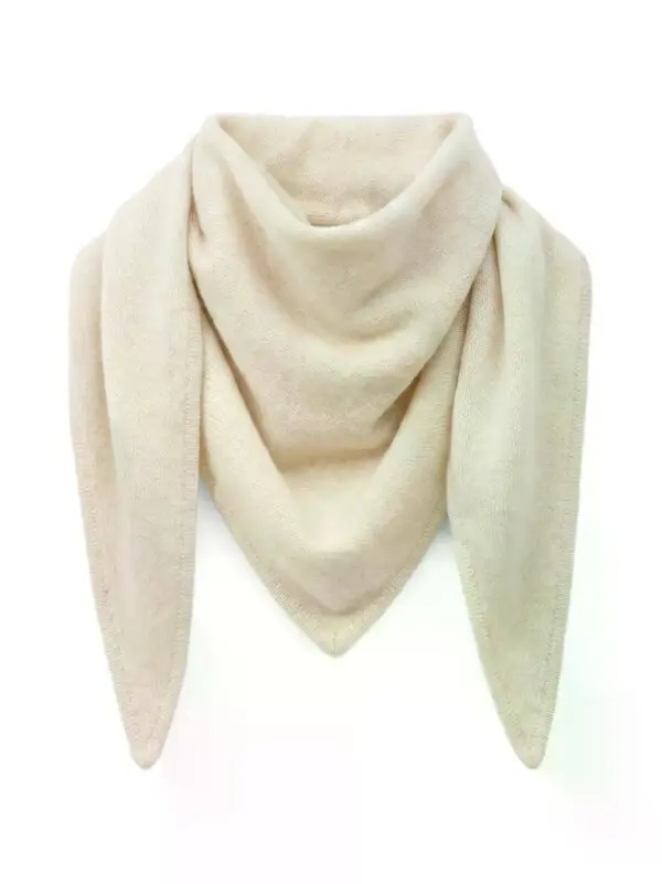 NOTSHY Léonore Cashmere Fine-knit Triangular Scarf - Neutrals