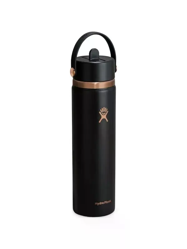 HYDRO FLASK Wide Flex Straw Cap Water Bottle 710ml - Black