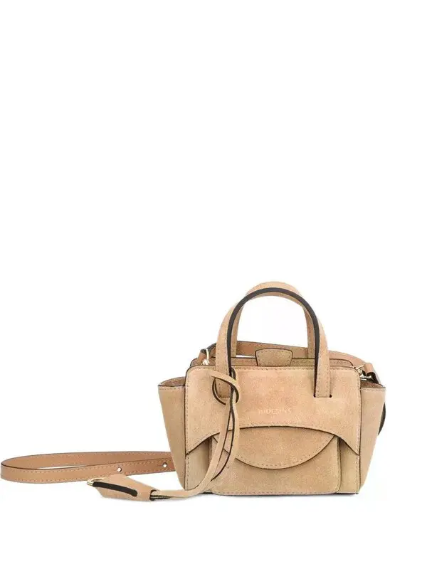 HIDESINS Flap Suede Tote Bag - Neutrals
