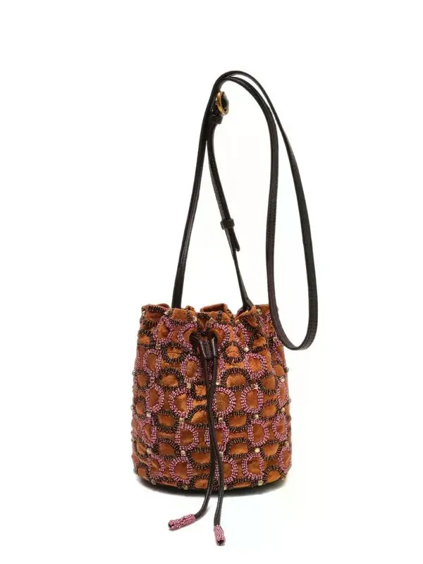 Malìparmi Bead-embellished Bucket Bag