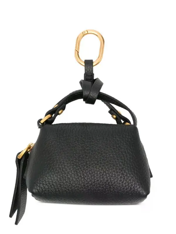 GIANNI CHIARINI Pebbled Leather Bag Charm