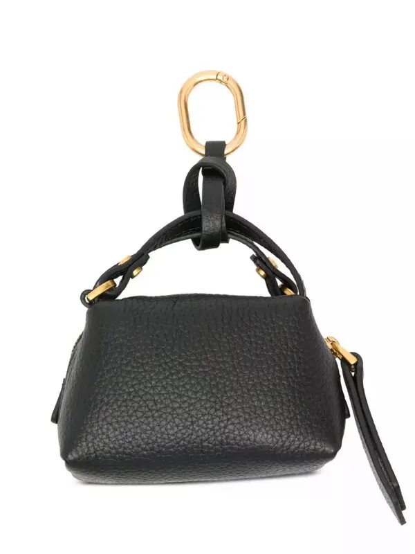 GIANNI CHIARINI Pebbled Leather Bag Charm
