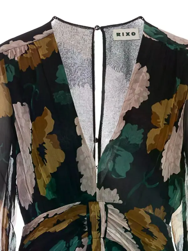 Rixo Floral-print Pleated Dress