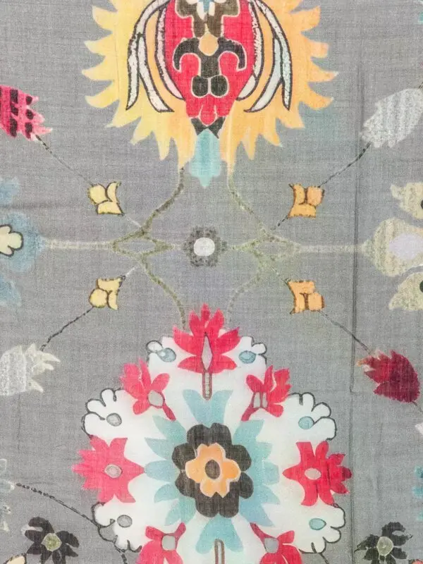 MOULETA Floral-print Frayed Scarf
