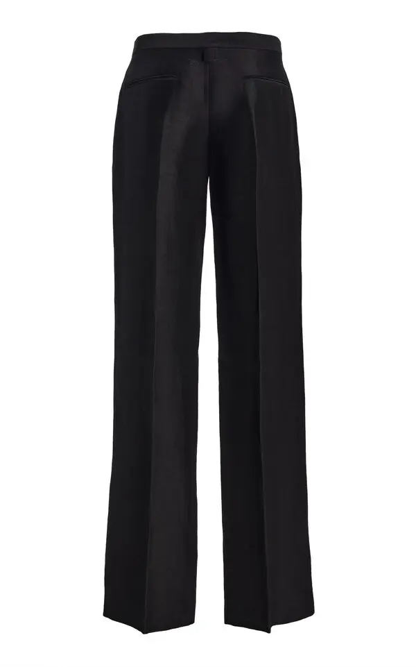 Calvin Klein Emely Low-rise Linen-silk Straight-leg Pants
